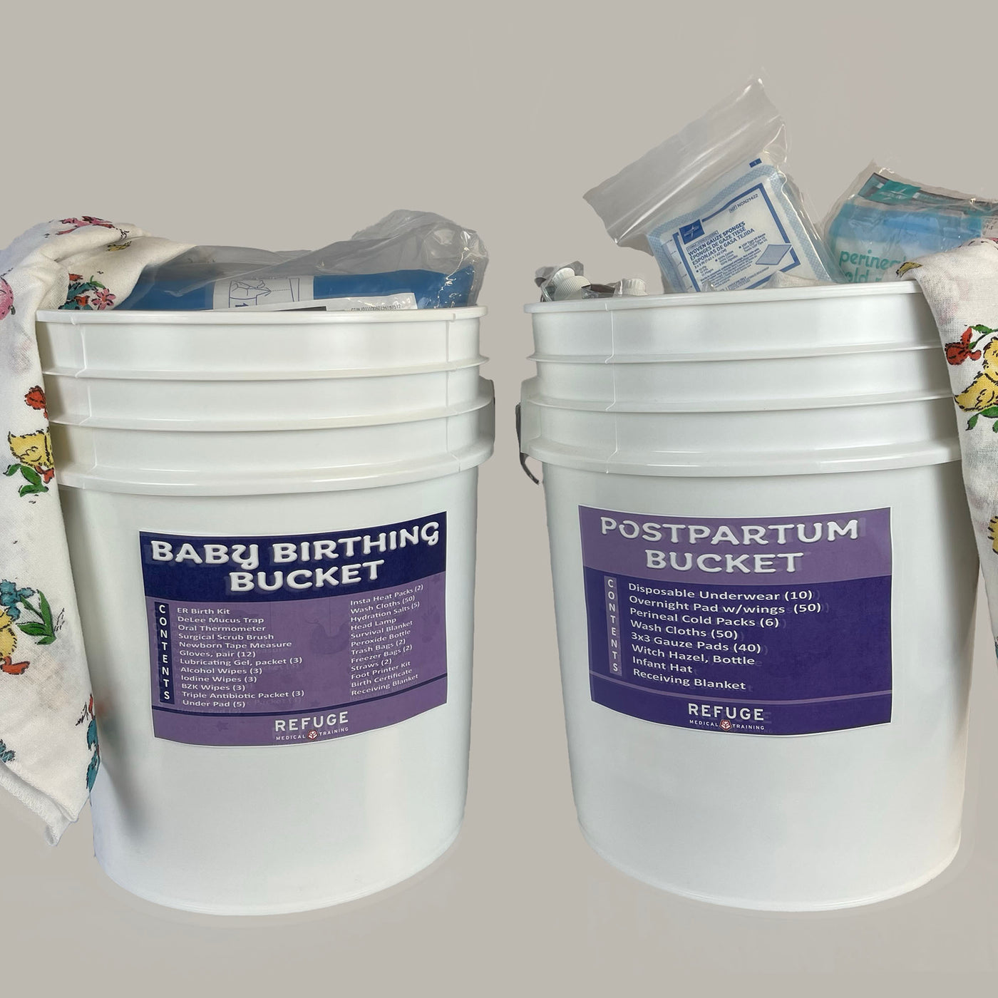 Birth or Postpartum Bucket (Separate Buckets) (Can not ship to P.O. Bo